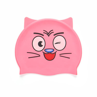 Perimedes swimming hat cute design fish print attract Silicone eye for children swim children Cap-Junior boys and girls supplier