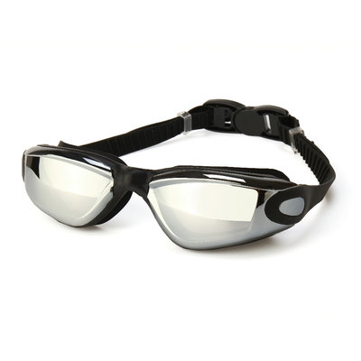 Summer Swimming Goggles Professional Anti-fog Swimming Goggles Men & Women Big Box Electroplating + Swimming Cap SilverI supplier