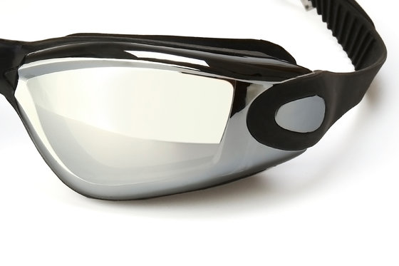 Summer Swimming Goggles Professional Anti-fog Swimming Goggles Men & Women Big Box Electroplating + Swimming Cap SilverI supplier