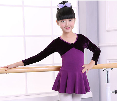 Girl Long Sleeve Cotton Leotard Ballet Dance Female Ballet Gymnastics Dancewear supplier