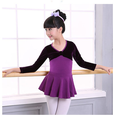 Girl Long Sleeve Cotton Leotard Ballet Dance Female Ballet Gymnastics Dancewear supplier