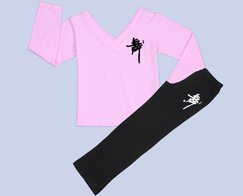 Chica leotardo manga larga algodón Ballet danza femenina Ballet Gimnasia dancewear supplier