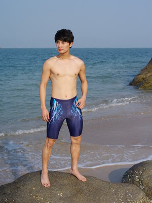 Men's brand swim mens beach Surf swimsuit knee length bathing swimming shorts male sports bath supplier