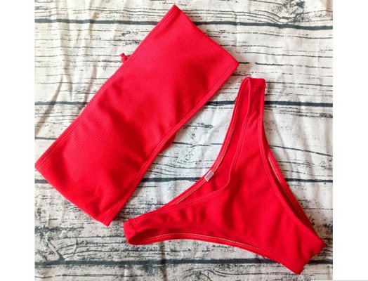 2019 Solid Bikini Brazilian Swimsuit Bikini Sexy Female Shoulder Swimsuit Bikini Suit Maillot De Bain Femme supplier