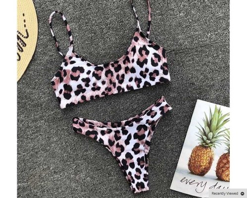 2019 Summer Woman Sexy Snake Girl Skin Pattern Bandage Bikini Set Bikini Brazilian Bikini supplier