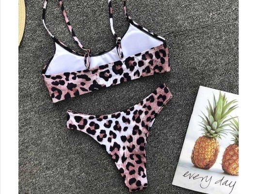 2019 Summer Woman Sexy Snake Girl Skin Pattern Bandage Bikini Set Bikini Brazilian Bikini supplier