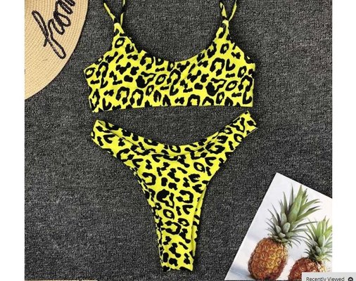Sexy Leopard Bikinis 2018 Micro Bikini Push up Thong Bikini High Cut Swimsuit Women Mini Suit Women Swimsuit supplier