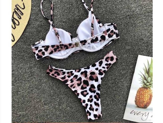 Sexy Leopard Bikinis 2018 Micro Bikini Push up Thong Bikini High Cut Swimsuit Women Mini Suit Women Swimsuit supplier
