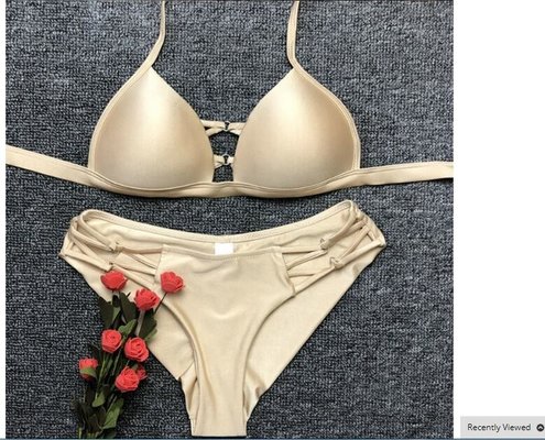 Womail Sexy Beach Bikini Set Mid Waisted Women Solid Color Sport Split Swimwear supplier
