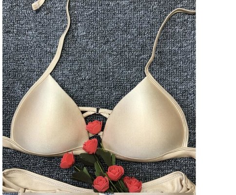 Womail Sexy Beach Bikini Set Mid Waisted Women Solid Color Sport Split Swimwear supplier
