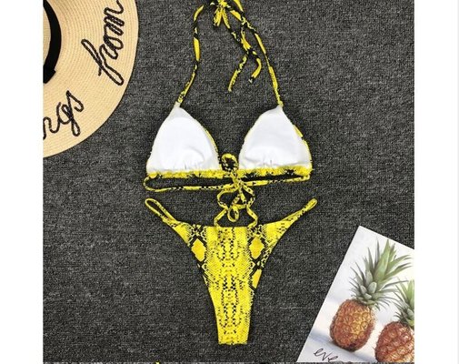 Womail Alluring Biquini Leopard Printed Bikini Push-Up Padded Swimwear Women's supplier