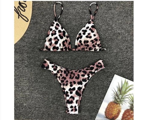 Womail Alluring Biquini Leopard Printed Bikini Push-Up Padded Swimwear Women's supplier