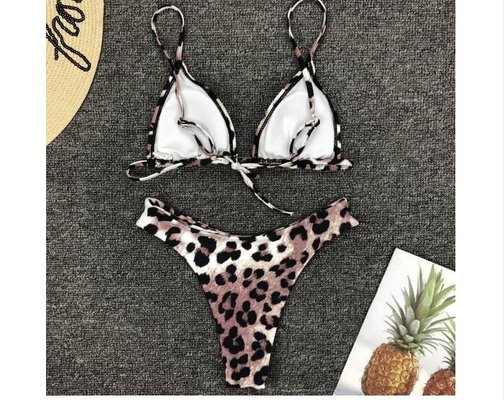 Womail Alluring Biquini Leopard Printed Bikini Push-Up Padded Swimwear Women's supplier
