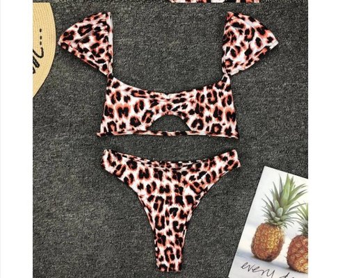 Womail Alluring Biquini Leopard Printed Bikini Push-Up Padded Swimwear Women's supplier