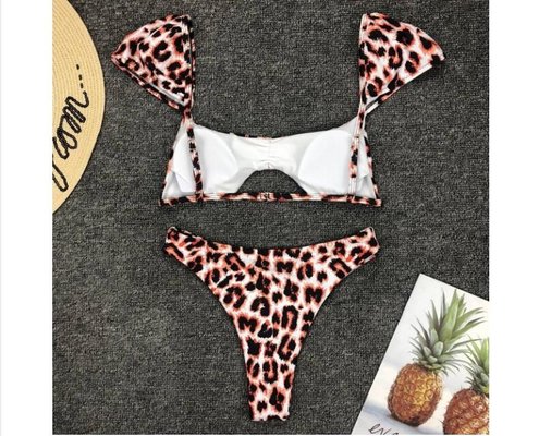 Womail Alluring Biquini Leopard Printed Bikini Push-Up Padded Swimwear Women's supplier