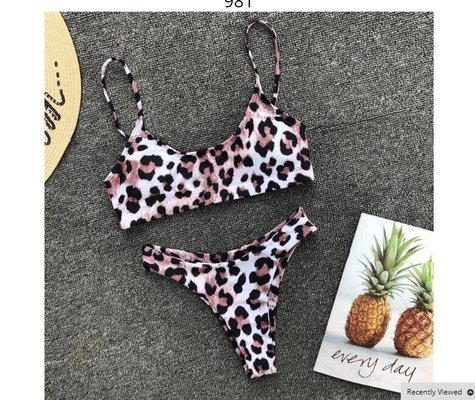 Womail Alluring Biquini Leopard Printed Bikini Push-Up Padded Swimwear Women's supplier