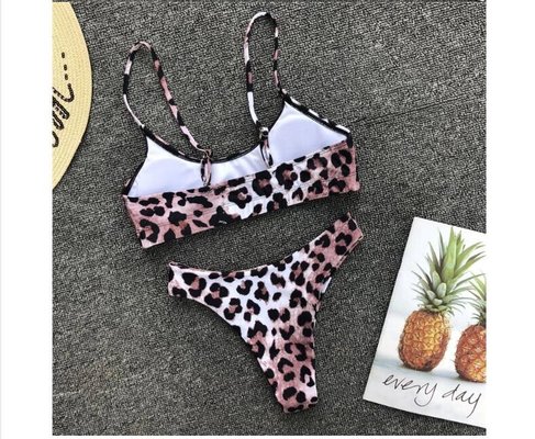 Womail Alluring Biquini Leopard Printed Bikini Push-Up Padded Swimwear Women's supplier
