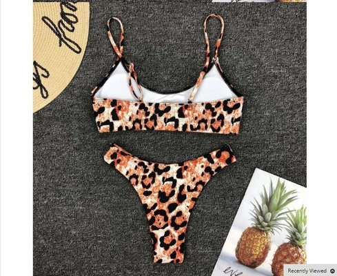 Womail Alluring Biquini Leopard Printed Bikini Push-Up Padded Swimwear Women's supplier