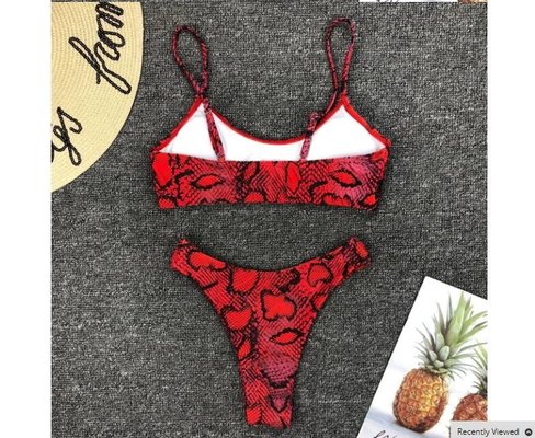 Womail Alluring Biquini Leopard Printed Bikini Push-Up Padded Swimwear Women's supplier
