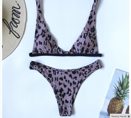 Womail Alluring Biquini Leopard Printed Bikini Push-Up Padded Swimwear Women's supplier