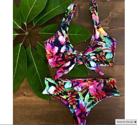 2019 Ruffle Women Swimsuit Cross Bandage Swimwear Push Up Bikini Set Beach supplier