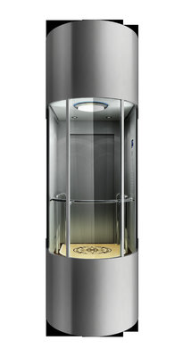 Panoramic Elevator Observation Lift with Half Round Glass Cabin