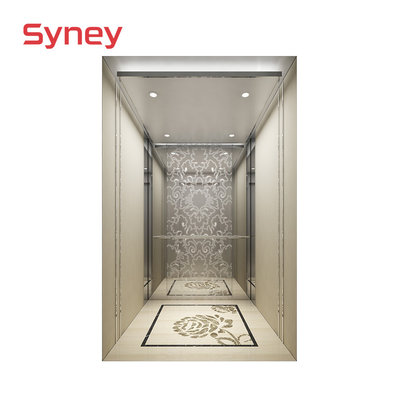 China Good Price Mirror Etching Gearless Traction Product Panoramic Villa Home Residential Passenger Elevator Lift