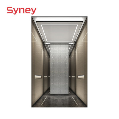 China Good Price Mirror Etching Gearless Traction Product Panoramic Villa Home Residential Passenger Elevator Lift