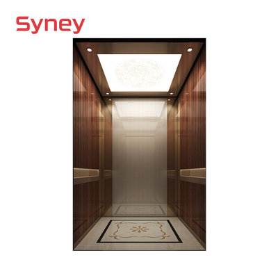 China Good Price Mirror Etching Gearless Traction Product Panoramic Villa Home Residential Passenger Elevator Lift