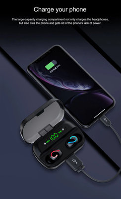 New arrivals 2020 In-Ear Earbuds Power Bank BT 5.0 Tws Wireless Earphone