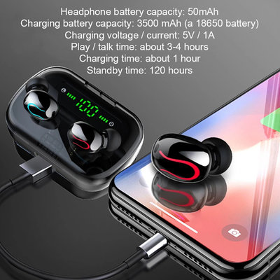 New arrivals 2020 In-Ear Earbuds Power Bank BT 5.0 Tws Wireless Earphone