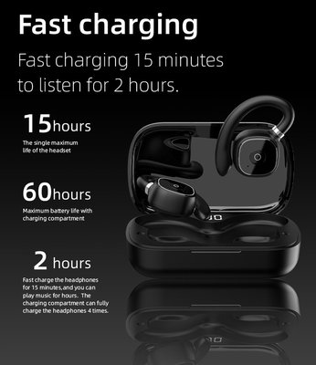 Outdoor IPX5 BT Headset Wireless Earbuds Touch Control Tws Earphone Stereo Headphone With Dual Microphone For Xiaomi Iph