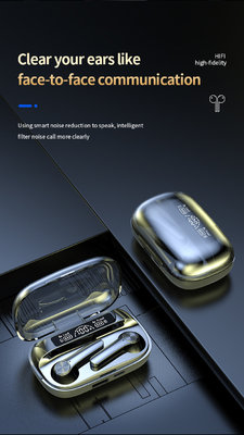 New Design Music Sport Earbuds Portable Power Source Dual Channel 3d Stereo Sound Earphones Bt5.1 True Wireless Earbuds