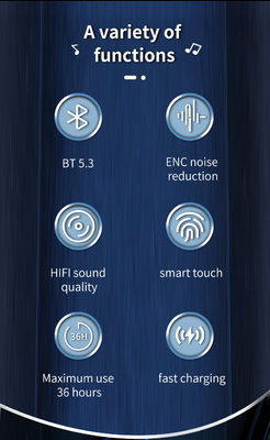 Hot Selling Products 2022 Earbuds Headsets Tws Bt5.3 Noise Reduction 500mAh Custom Logo Wireless Earphone Earbuds