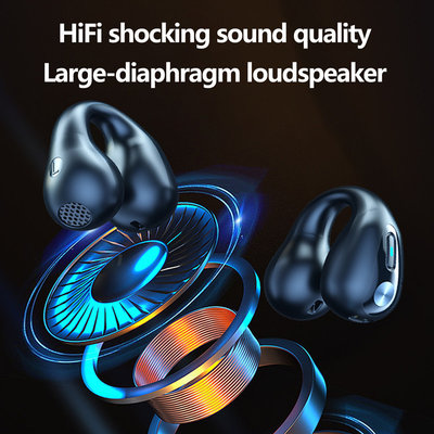 2023 hot selling ear clip tws earbuds wireless bluetooth earphone quick connect hifi sound true wireless earbuds