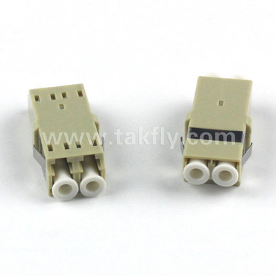 Customized Single mode multi mode LC duplex quad fiber optic adapters