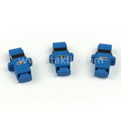SC APC UPC Plastics fixed type fiber optic attenuators 0-25dB