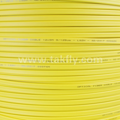 12 core fiber optic cable indoor fiber optic cable g652d G657a1 Flat FO cable