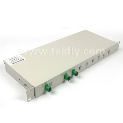1 to 2 SC APC fiber optic PLC splitter mini mode type 0.9mm 1.5m in & out fiber