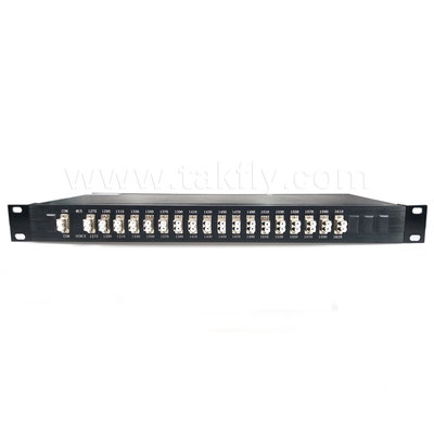 1u 19'' 1270-1610nm 16 18 ch CWDM Mux demux rackmount LC interface CWDM module multiplexer