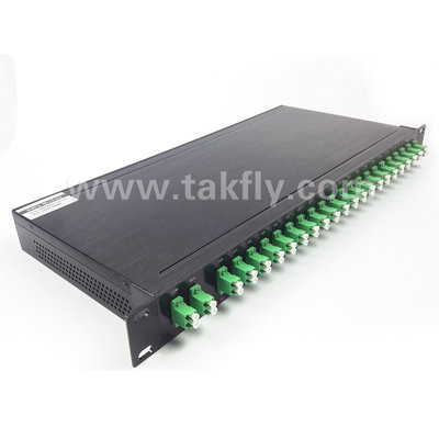 1u 19'' 1270-1610nm 16 18 ch CWDM Mux demux rackmount LC APC interface CWDM module multiplexer