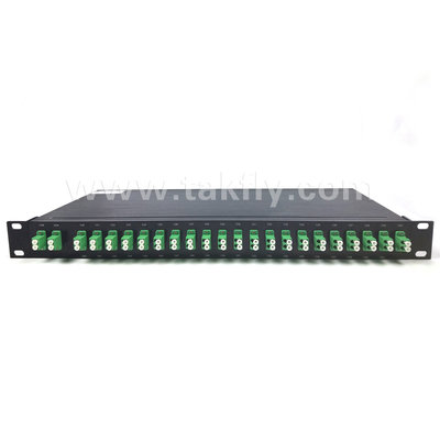 1u 19'' 1270-1610nm 16 18 ch CWDM Mux demux rackmount LC APC interface CWDM module multiplexer