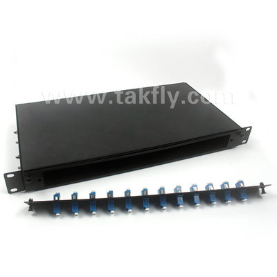 12 core fiber optic distribution frame with replaced face panel LC SC ST FC ODF frame
