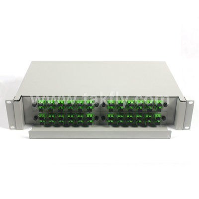 2U 48 core sliding type optic distribution frame 48 port ODF with SC adapters