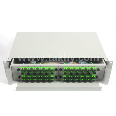 2U 48 core sliding type optic distribution frame 48 port ODF with SC adapters