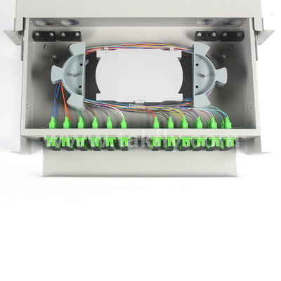 2U 48 core sliding type optic distribution frame 48 port ODF with SC adapters