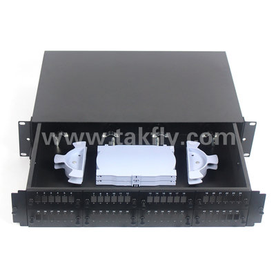 2U 48 core drawer type optic distribution frame 48 port ODF with SC LC adapters
