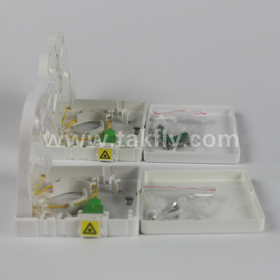 Customized 2 port fiber terminal box fttx ftth box with Sc adapter pre-installed