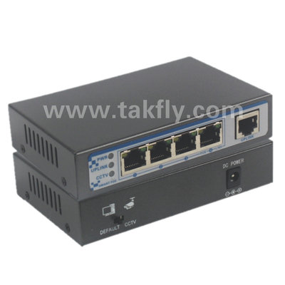 Customized smart 4 port 10/100M fiber optical poe ethernet network switch