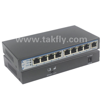 8 port 100M fast Rj45 fiber optic network switch 120W poe switch